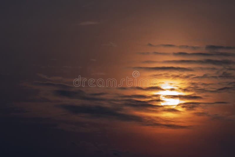 Horizontal Clouds on a Blue Evening Sky Stock Image - Image of outdoor ...