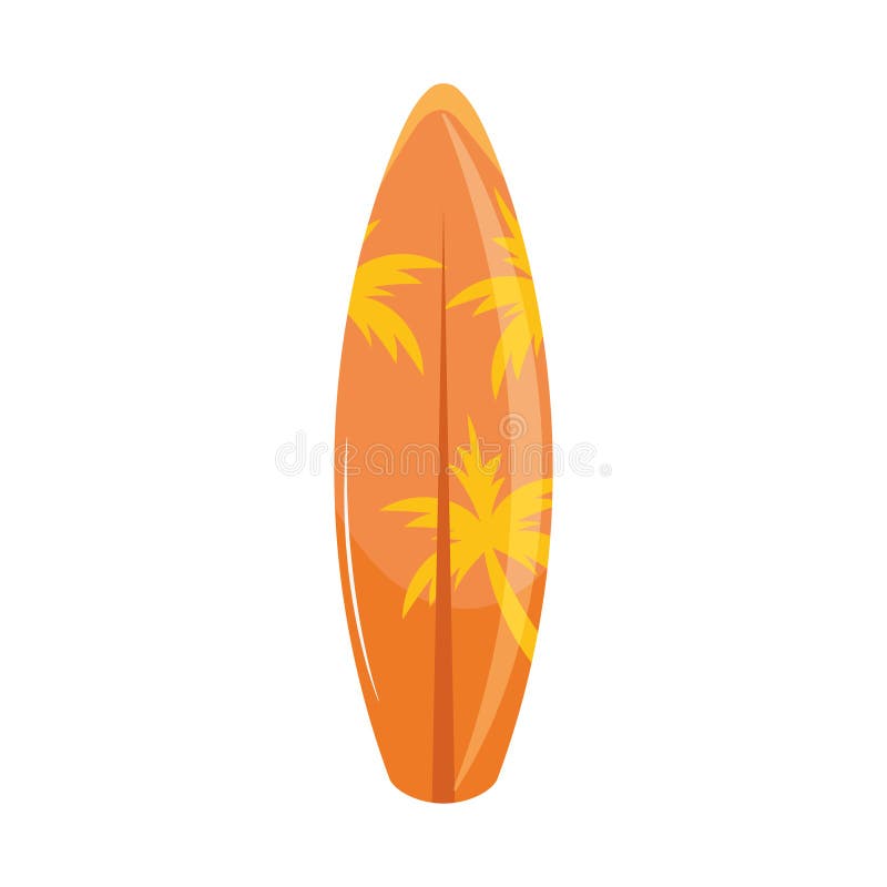 Orange Surfboard Sport Equipment Stock Vector - Illustration of ...