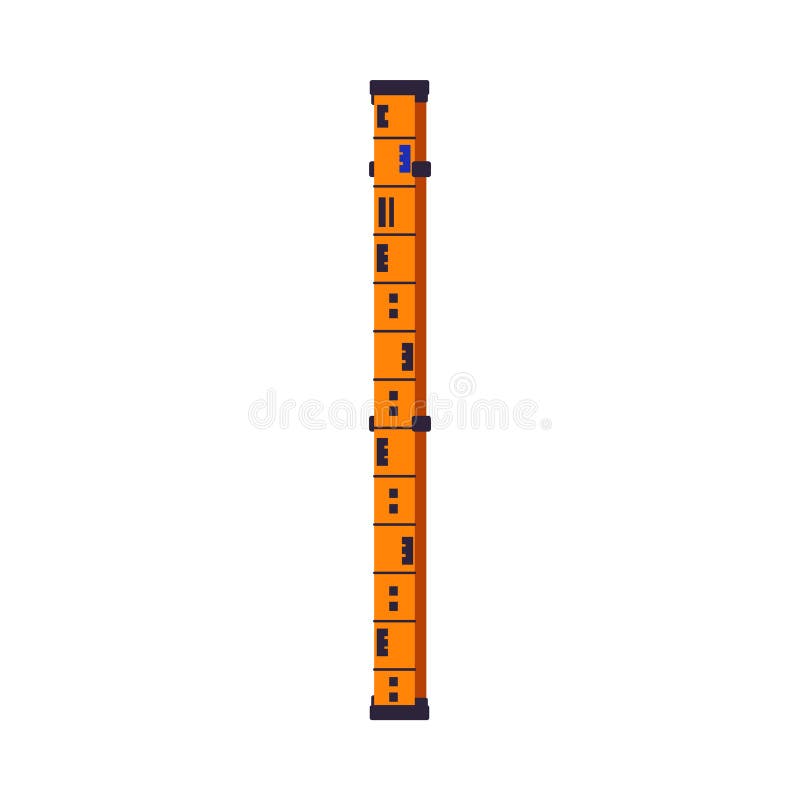 Orange Surveyor Equipment Flat Style, Vector Illustration Stock Vector ...