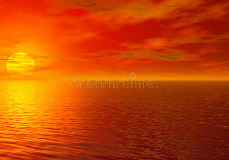 Orange Sunset Picture. Image: 5999870