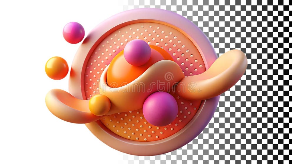 Orange Swirl Button, Dynamic UI Element Interface Png Transparent Image ...