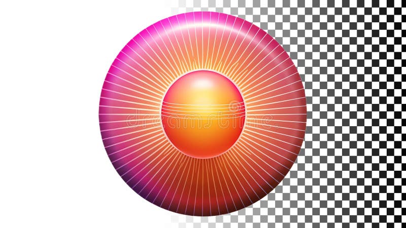 Orange Swirl Disc, Abstract Vibrant Shape Element Png Transparent Image ...