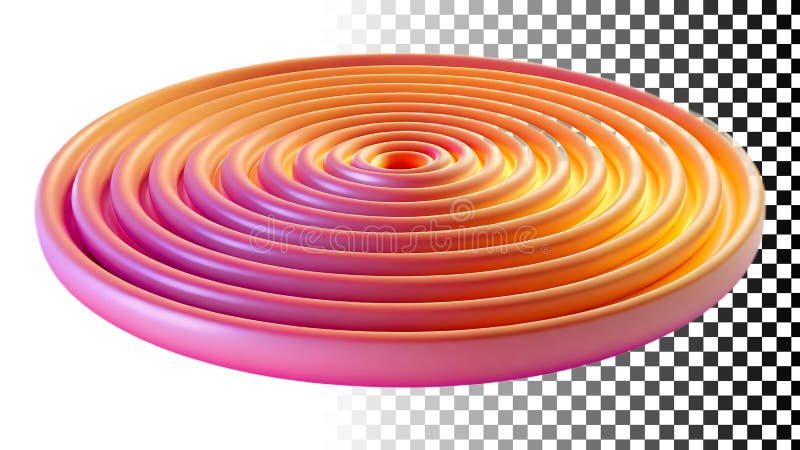 Orange Swirl Disc, Radial Pattern, Abstract Motion Design Png ...