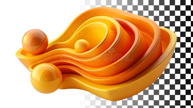 Orange Swirl Flowing, Dynamic Swirl, Smooth Flow, Abstract Swirl and Modern Design Png ...