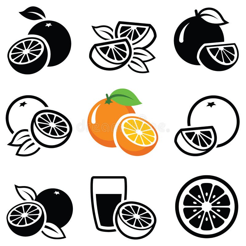Orange symbol vektor illustrationer. Illustration av nytt - 90811983