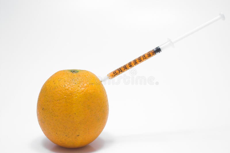 Orange and syringe stock image. Image of juice, inject - 2415025