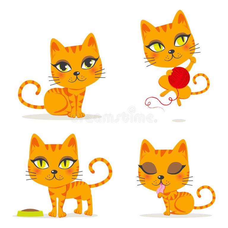 Orange Tabby Cat Cartoon Stock Illustrations – 4,797 Orange Tabby Cat ...