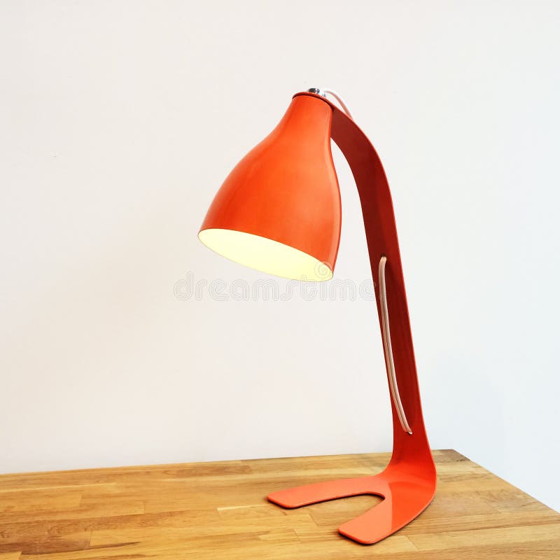Orange table lamp stock photo. Image of simple, style - 41343054