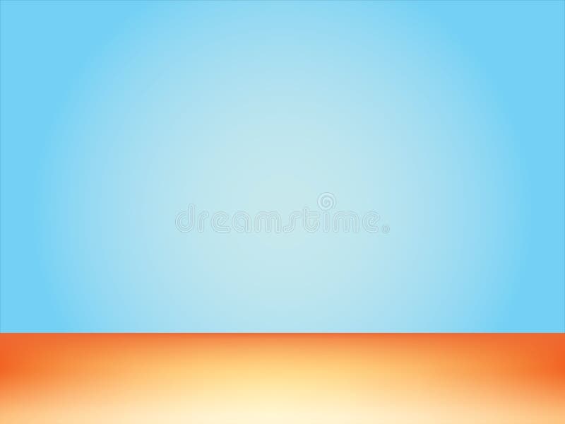 A Orange Table with Light Blue Wall. Stock Illustration - Illustration ...