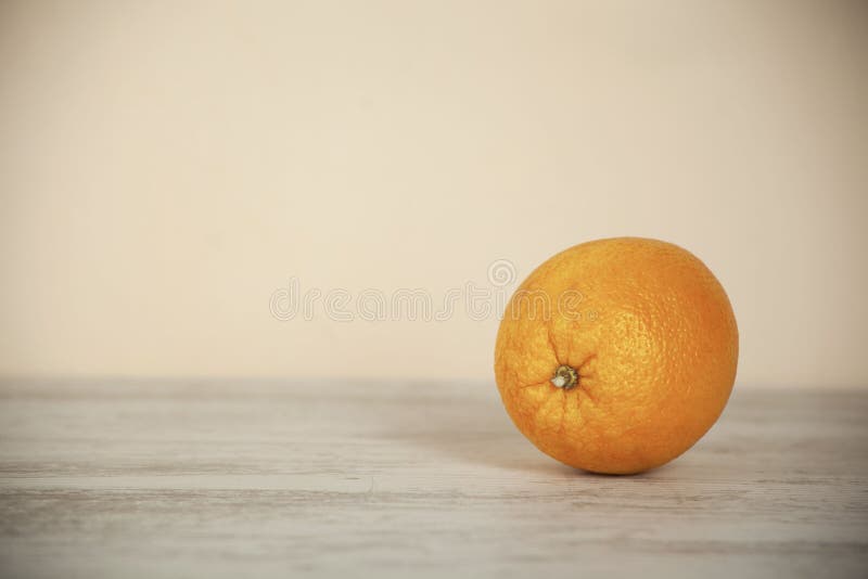 Orange Table on a White Background. Stock Image - Image of delicious ...