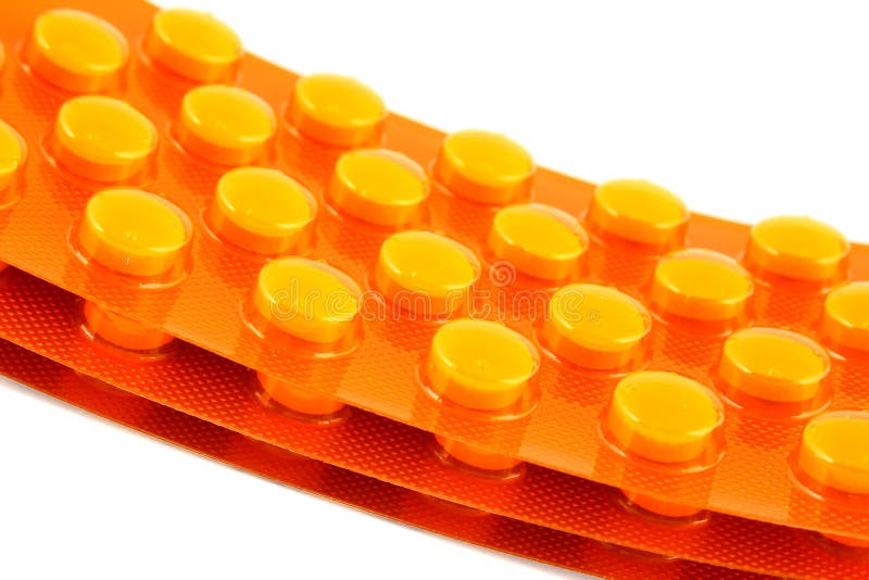 Orange tablets stock image. Image of drugs, white, prescription - 2700171
