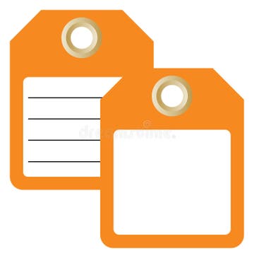 Orange Tag Label Symbol Sign,Vector Illustration, Isolate on White ...