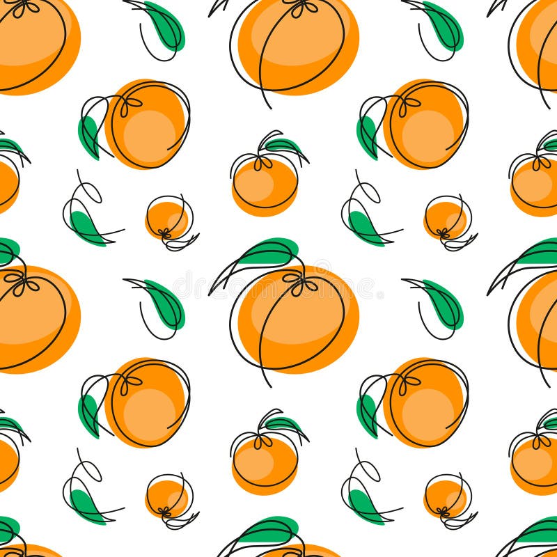 Mandarin Seamless Pattern. Vector Tangerine and Orange Slice. Fresh ... Mandarin Seamless Pattern. Vector Tangerine and Orange Slice. Fresh ...