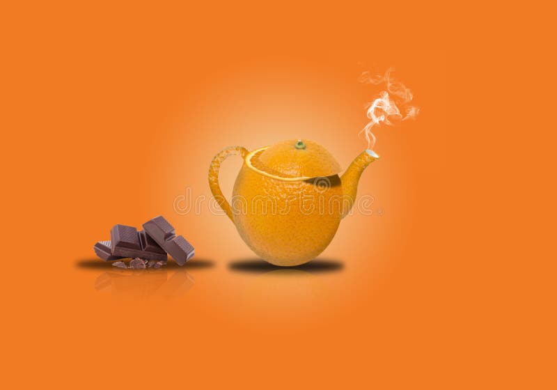 Orange tea logo stock photo. Image of company, used - 184596026