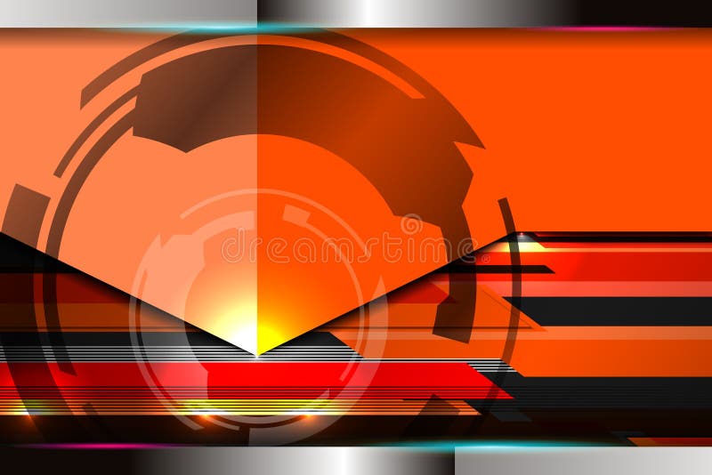 Orange tech background stock vector. Illustration of sharp - 67653391