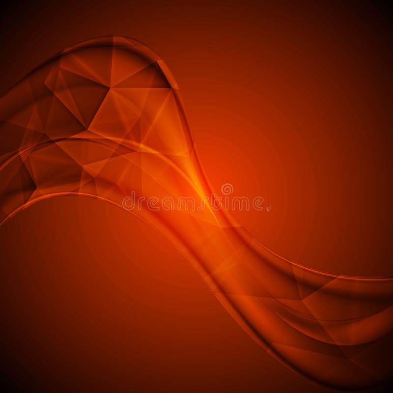 Orange Tech Wavy Background Stock Vector - Illustration of background ...