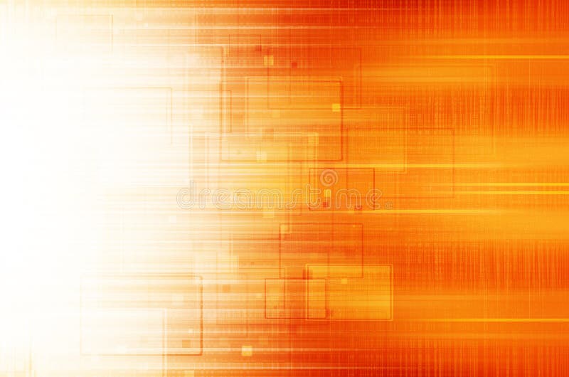 Orange Technical Background. Stock Illustration - Illustration of shape ...