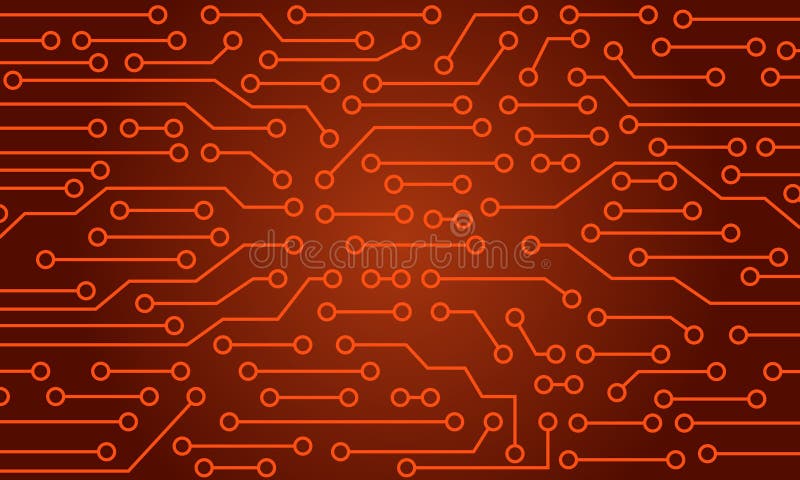 Orange Technology Background, Digital and Communication Concept Design ...