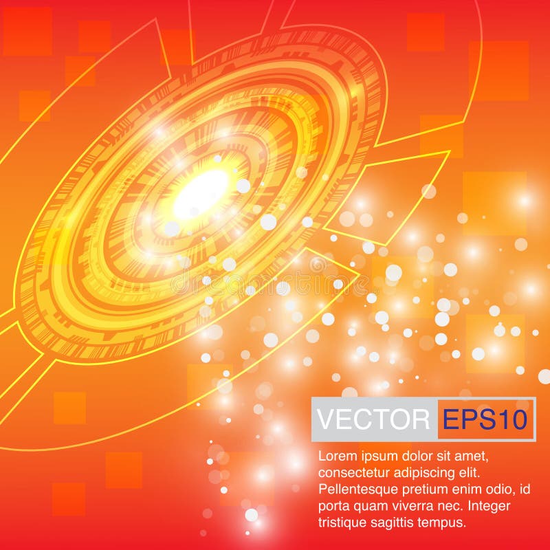 Orange Technology Background Stock Vector - Illustration of design ...