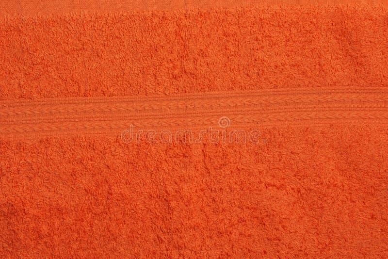 Orange Terry Towel Background. Terry Cloth Texture Stock Image - Image ...
