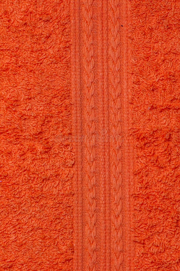Orange Terry Towel Background. Terry Cloth Texture Stock Image - Image ...