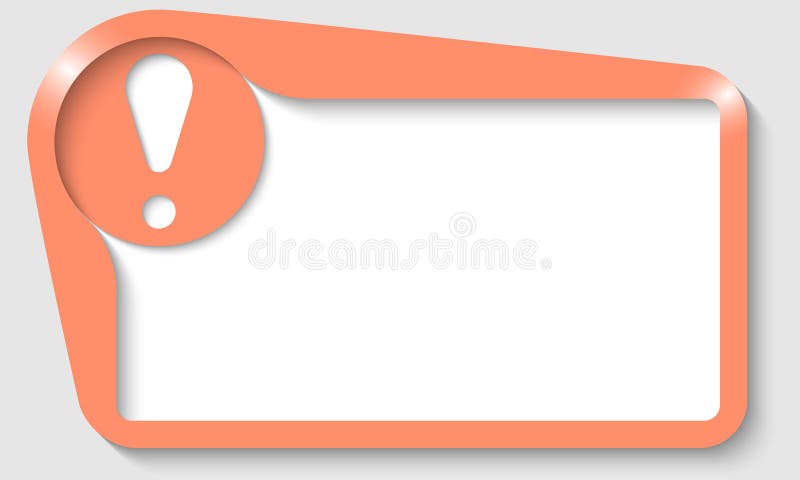 Orange text box stock vector. Illustration of message - 34857377