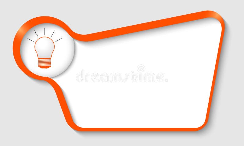 Orange text box stock vector. Illustration of border - 64514094