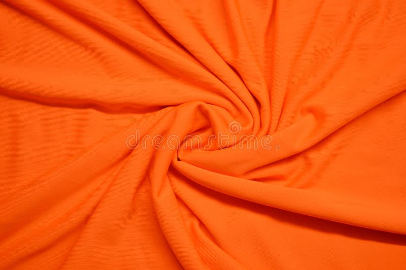 Orange Textile Pattern As a Background. Orange Material Texture on ...