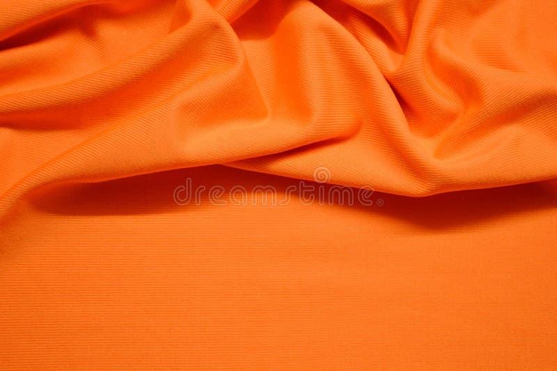 Orange Textile Pattern As a Background. Orange Material Texture on ...