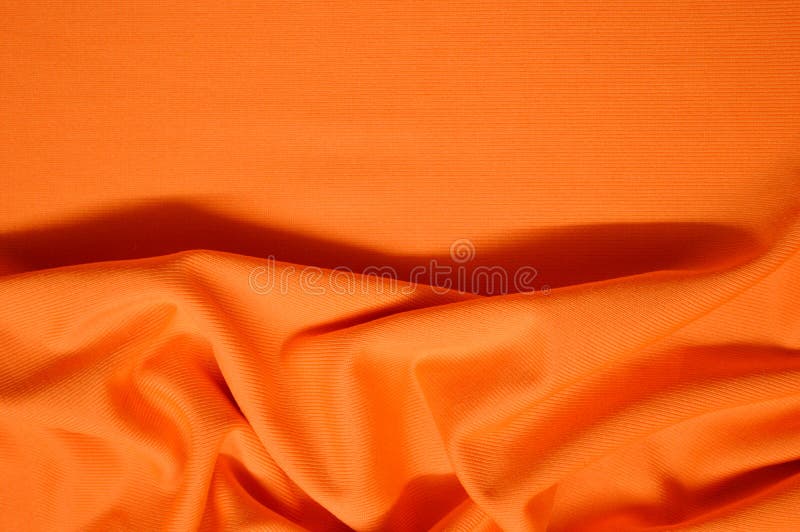 Orange Textile Pattern As a Background. Orange Material Texture on ...