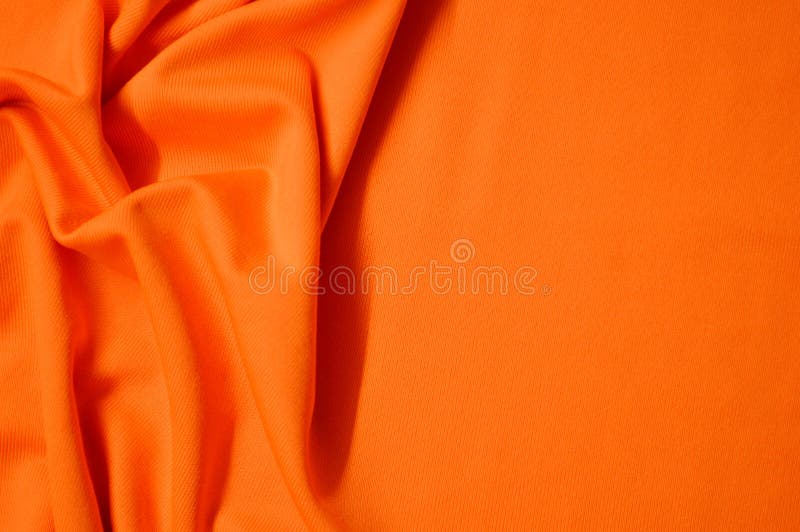 Orange Textile Pattern As a Background. Orange Material Texture on ...