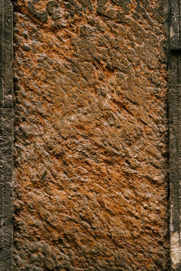 Orange Texture of Ancient Stone in the Wall Stock Image - Image of tile ...