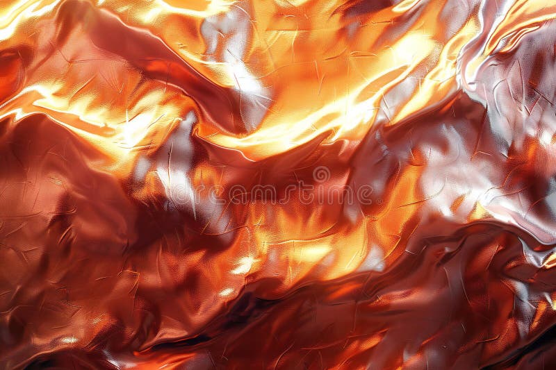Orange Texture Background, Copper Metal Foil, Shiny Surface, Seamless ...
