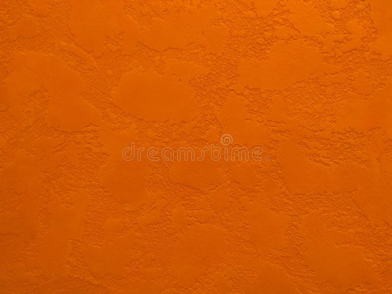 Orange Textured Wall In Decorative Plaster, Background Stock Image ...