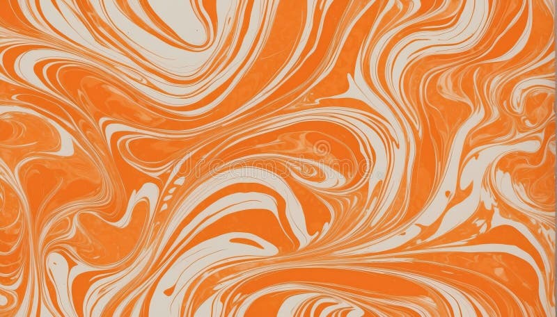 Orange Theme Marbled Paper Design Ai Generated Stock Illustration ...