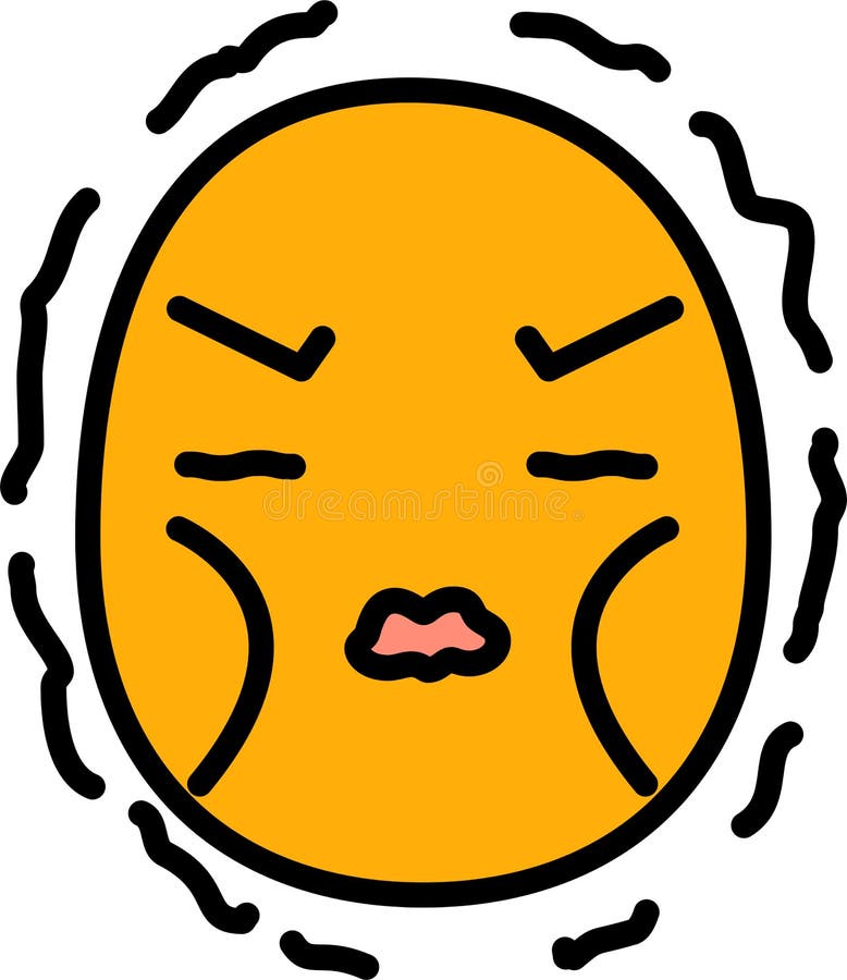 Orange Thin Man Emoticon Icon Stock Vector - Illustration of sneaking ...