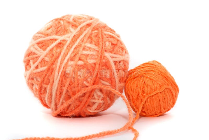 Orange threads stock image. Image of industry, wool, white - 12086609