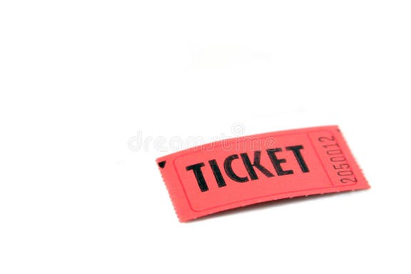 Orange ticket on white stock image. Image of chance, white - 4620229