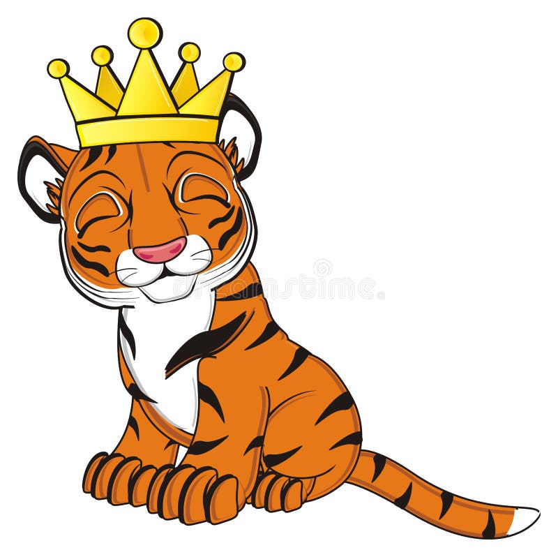 Orange tiger king stock illustration. Illustration of claws - 84035653