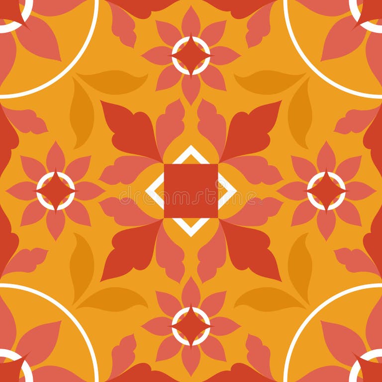 Orange tile illustration stock vector. Illustration of modern - 227842026
