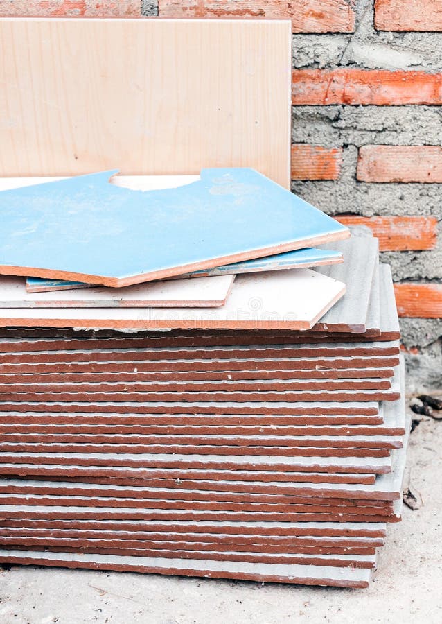 Orange tile stack stock photo. Image of material, mosaic - 30342078