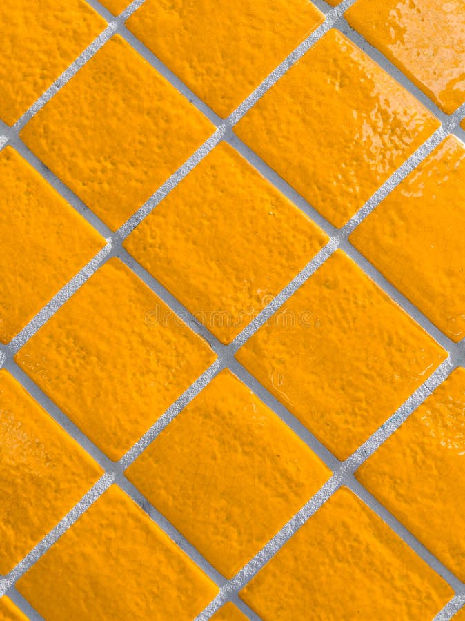 Orange Tiled Wall Pattern with Textured Glazed Surface Stock Photo ...