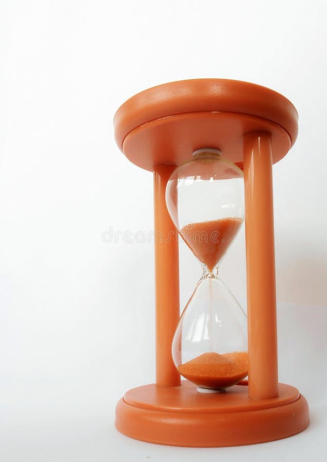 Orange Timglas- Och Tidledning Arkivfoto - Bild av timglas, bakgrund ...
