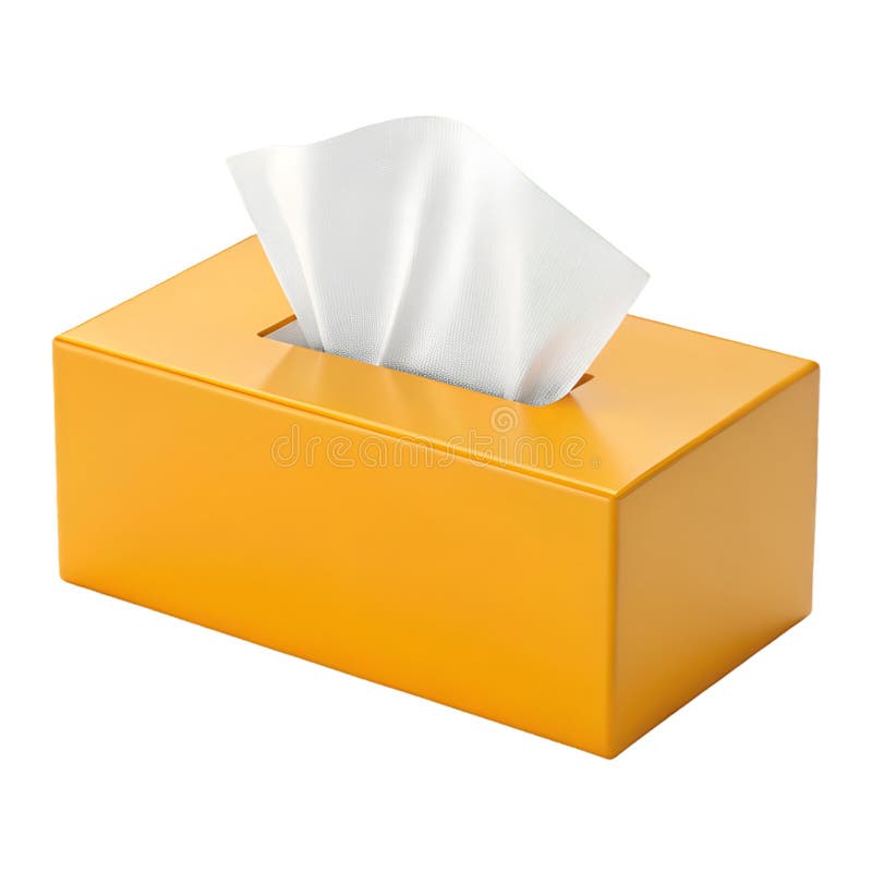 Orange Tissue Box 3 D Render White Tissues 3d Render Stock Illustration ...