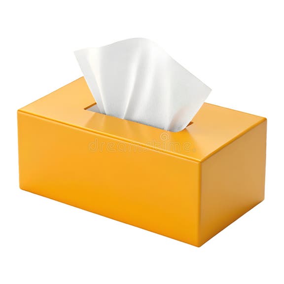 Orange Tissue Box 3 D Render White Tissues 3d Render Stock Illustration ...