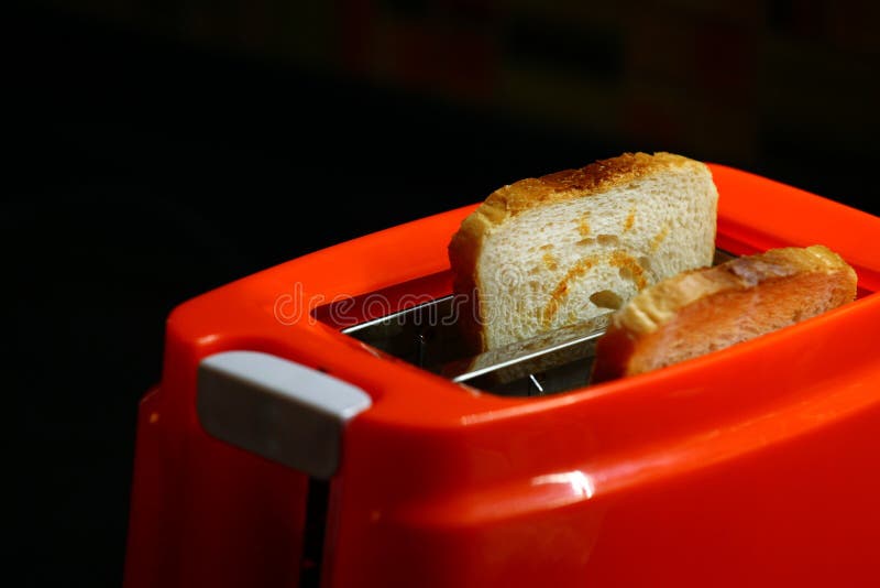 Orange Toaster Burned Toast Studio Quality Stock Photo - Image of ...