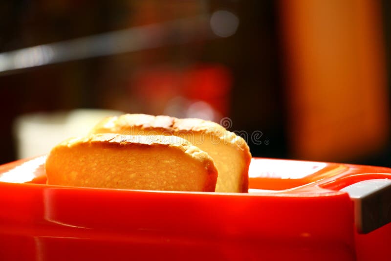 Orange Toaster Burned Toast Studio Quality Stock Photo - Image of ...