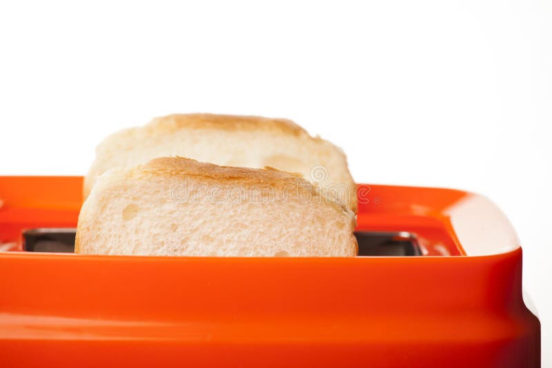 Orange Toaster Toast Studio Quality Stock Photo - Image of appliance ...