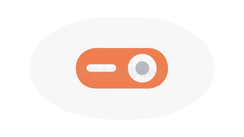 Orange Toggle Switch Icon, Control and Setting Symbol , Vector Design ...