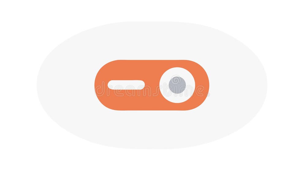 Orange Toggle Switch Icon, Control and Setting Symbol , Vector Design ...